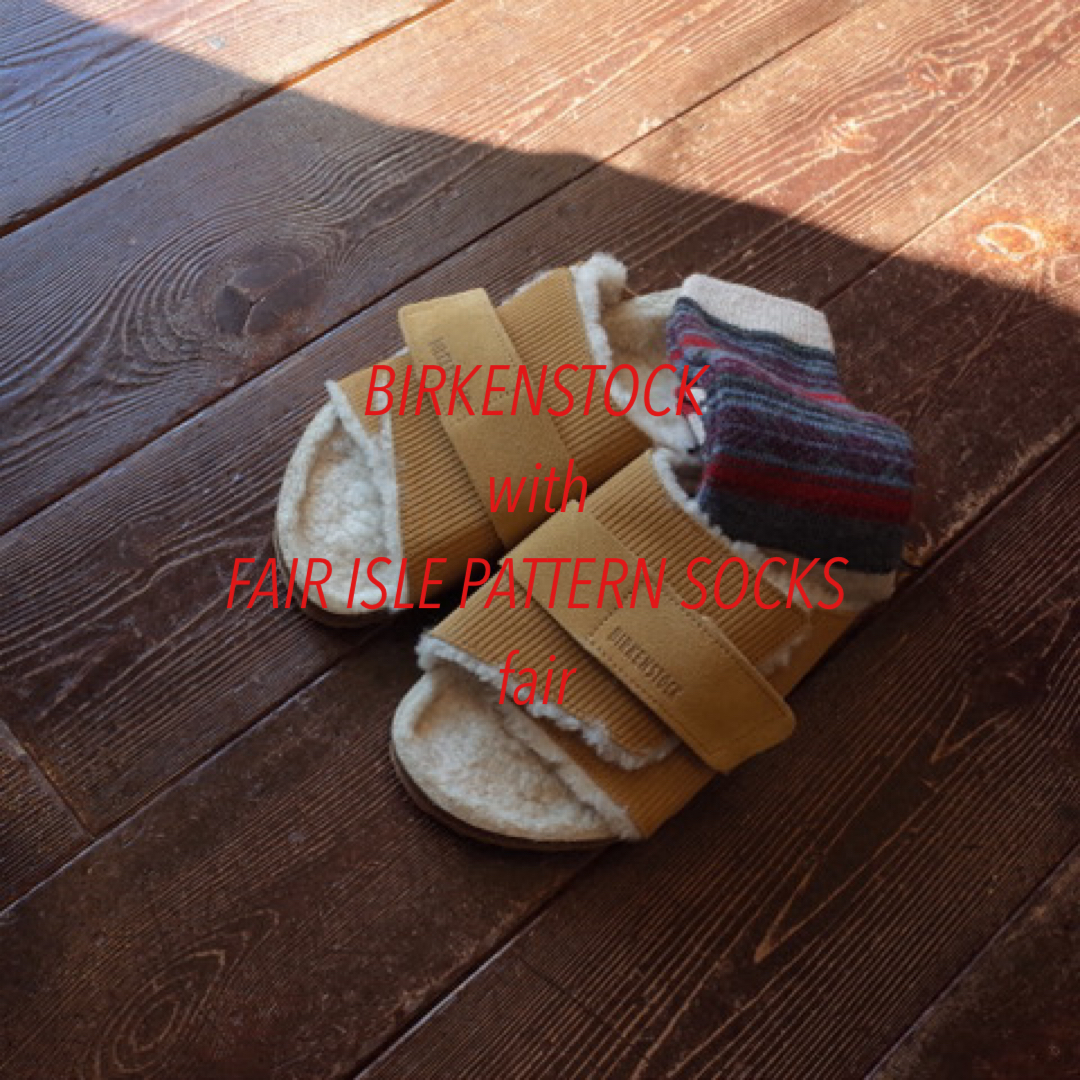 BIRKENSTOCK WITH FAIR ISLE PATTERN SOCKS FAIR | MAPS&SONS